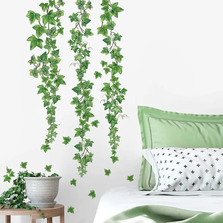 Artsy Home Wall Sticker Hanging Vines Ivy Leaves for Home Decoration ...