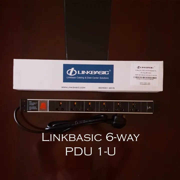 Linkbasic 6-way PDU (Power Distribution Unit) with 2m Universal Socket, Horizontal 1U | Daraz.com.np