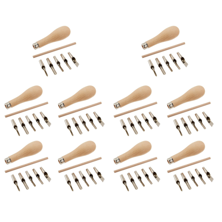 ZOROOM 10X Block Cutting Rubber Stamp Carving Tools with 50 Blade Wood ...