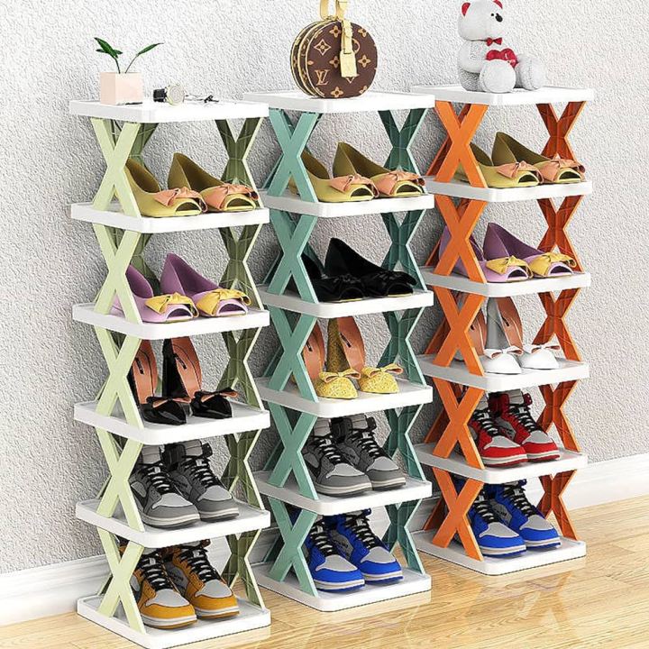 5 Layer x shaped Shoe Rack Storage Organizer, Free Standing Shoe Rack ...