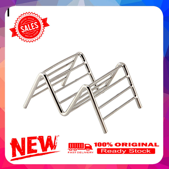 Hard Wave Stainless Steel Mexican Food Rack Stand Shell Taco Holder ...
