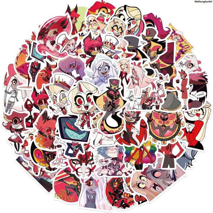 WeihonghunfeiLuxury 50Pcs Cartoon Hazbins Hotels Stickers Anime Decals ...