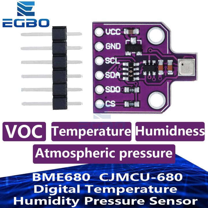 1~4PCS EGBO BME680 Digital Temperature Humidity Pressure Sensor CJMCU ...