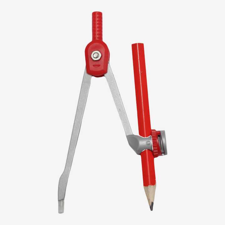 Red Color Radius Compass | Solid Dye Rustproof Compass | Daraz.com.np