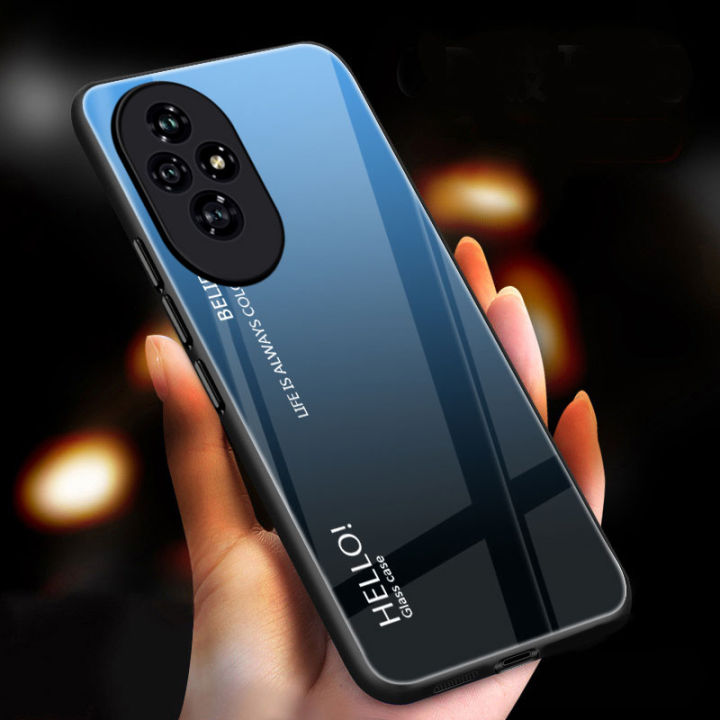 Vantime Case for Honor 200 5G Glossy Glass Gradient Back Hard ...