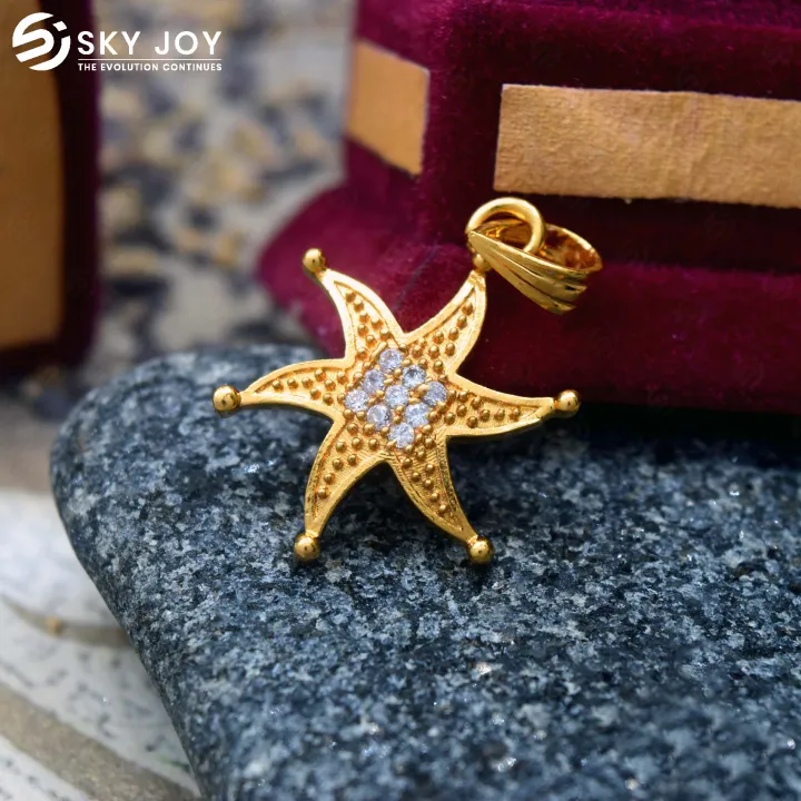 Gold Plated Star Pendant Fashion and Stylish Design For Ladies SJ-WP ...
