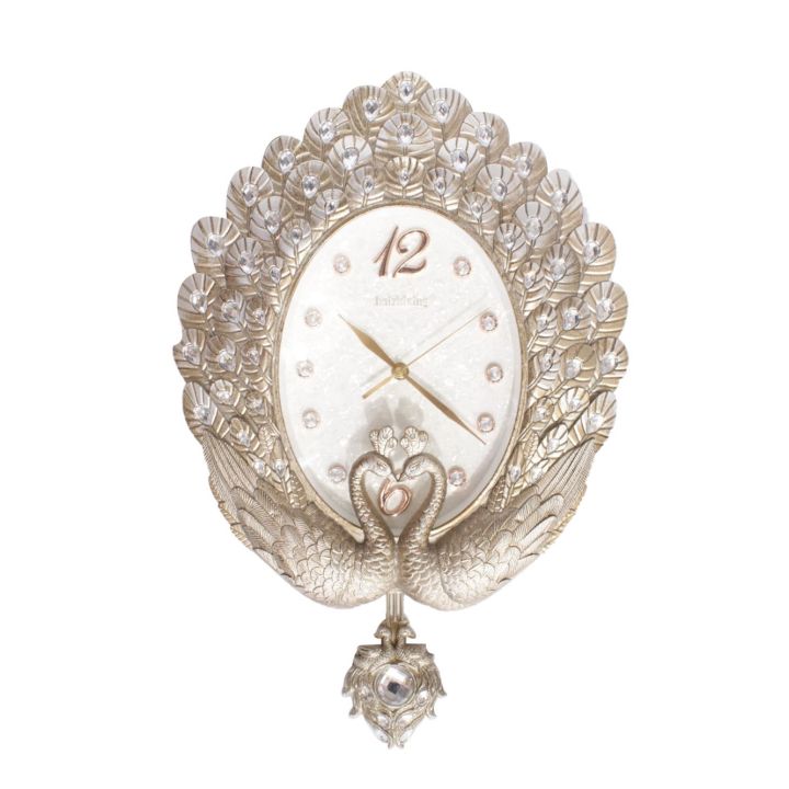 Pearl Peacock Pendulum Wall Clock | Daraz.com.np