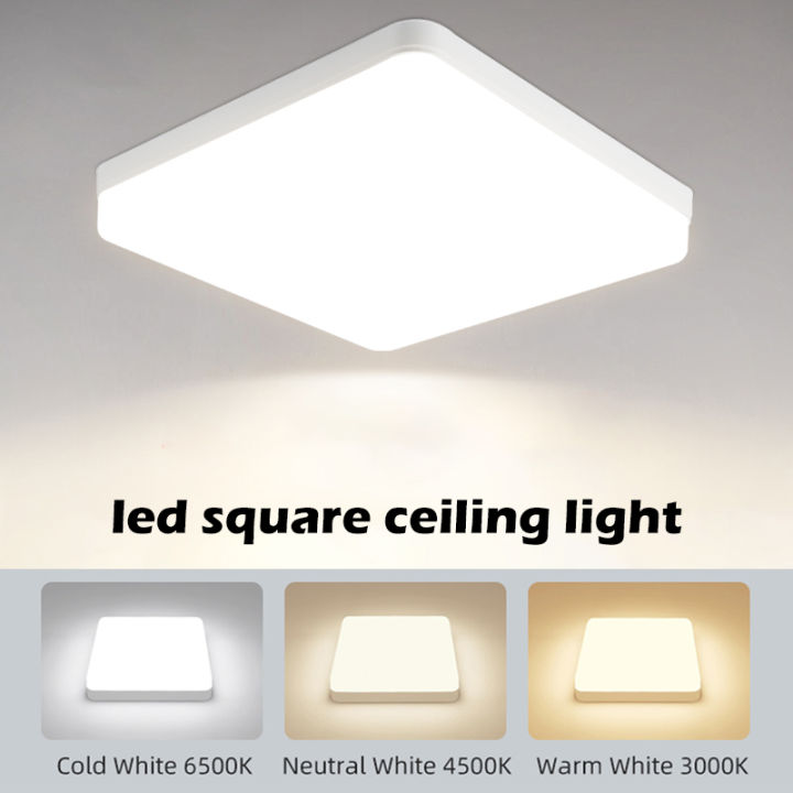 Ceiling light: bright, neutral/cool/panel light, ceiling, square LED ...