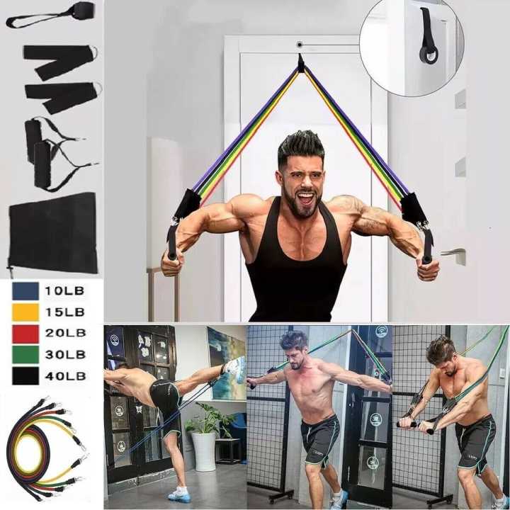 5 In 1 Power Resistance Band Home Gym Equipment/Exercise Bands | Daraz ...