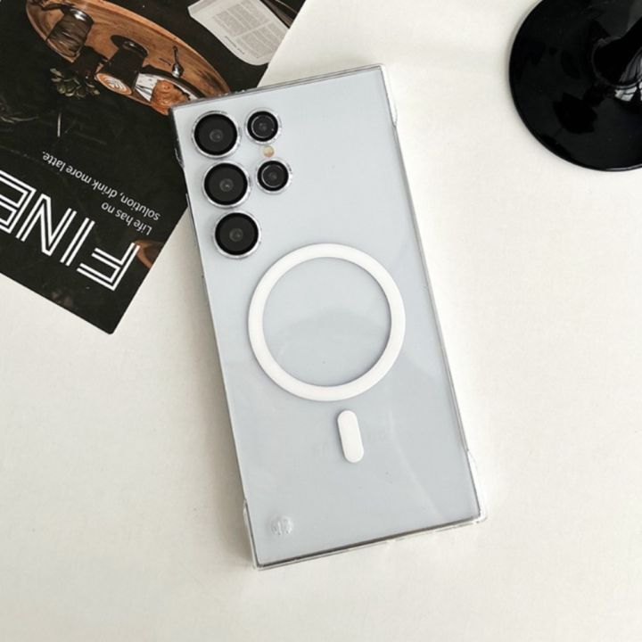 HODON Ultra Slim Clear Frameless Magnetic Phone Cases For Samsung Galaxy S25 S24 Plus S22 S23 ...