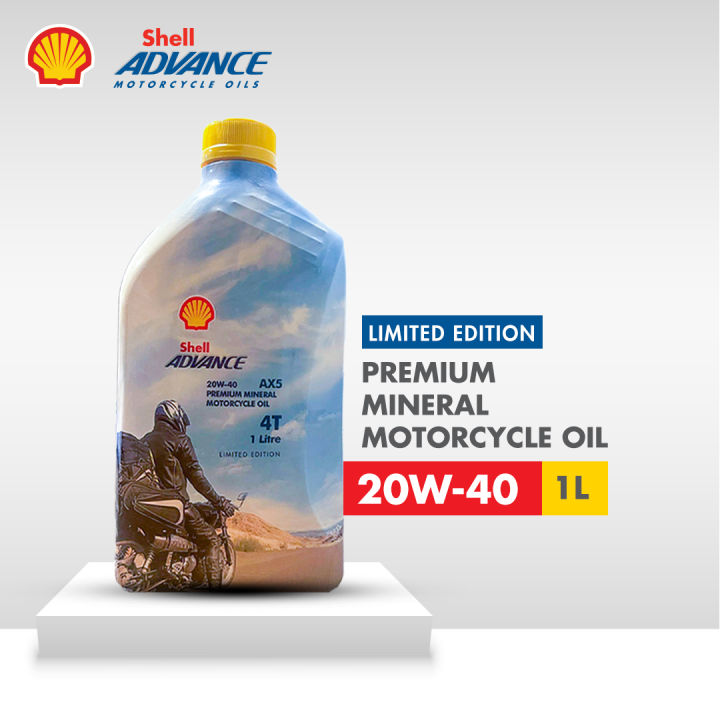 Shell Advance AX5 Mineral Motorcycle Oil 20W-40 Limited Edition – 1 Ltr ...