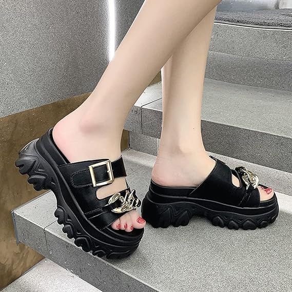 Chunkey Heel Double Buckkle Thick Sole Sandal For Women | Daraz.com.np