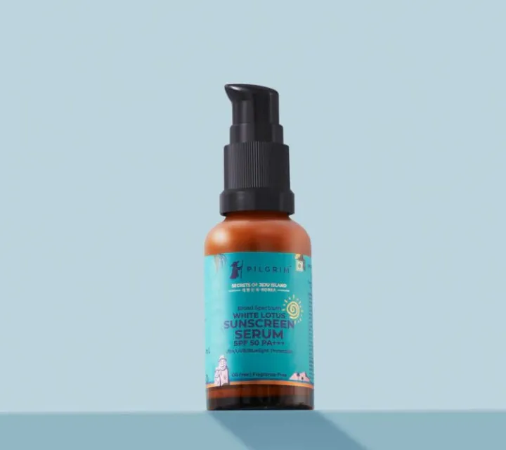 Pilgrim White Lotus Sunscreen Serum SPF 50 PA+++ 30 ml | Daraz.com.np
