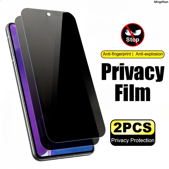 Mingtihun2Pcs Anti-Spy Tempered Glass For Samsung Galaxy A15 A16 A24 A25 A26 A36 5G Screen ...