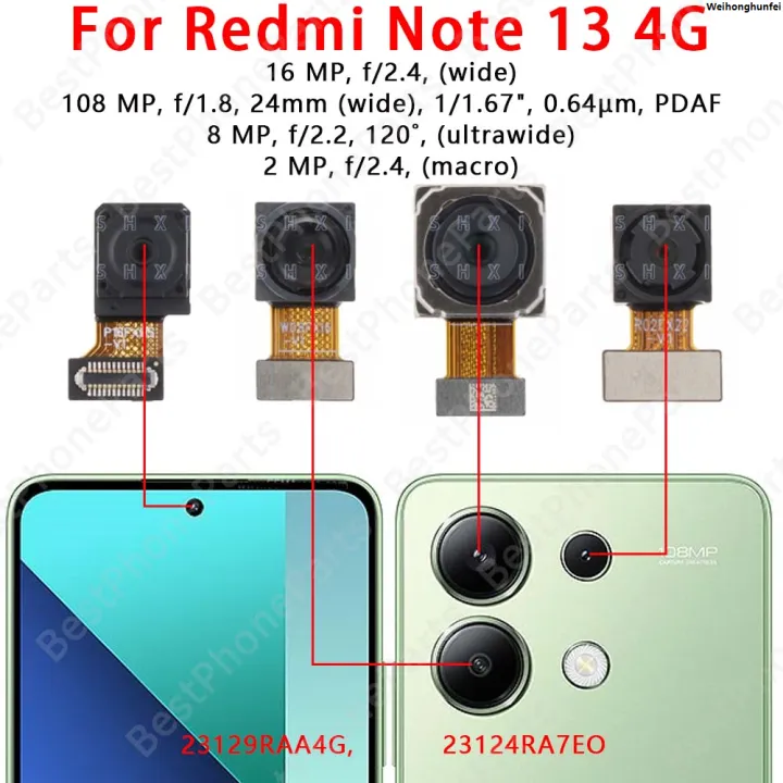 WeihonghunfeiFront and Rear Back Camera For Xiaomi Redmi Note 13 4G ...