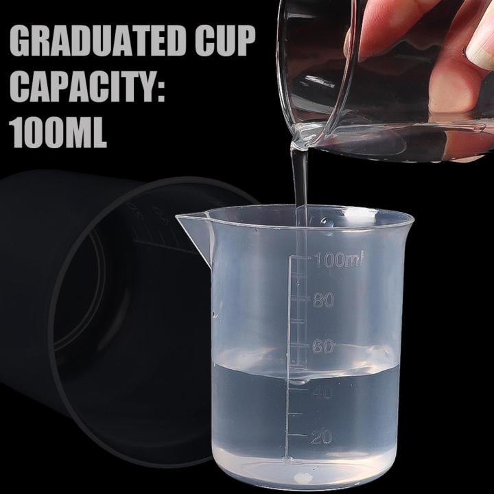 1/10Pcs 100Ml Plastic Capacity Cup/Transparent Scale Surface Measuring ...