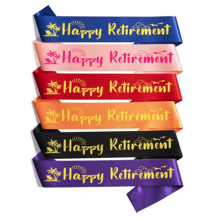 Fashion DIY Craft Gold Stamped Letters Happy Retirement Retired Party ...