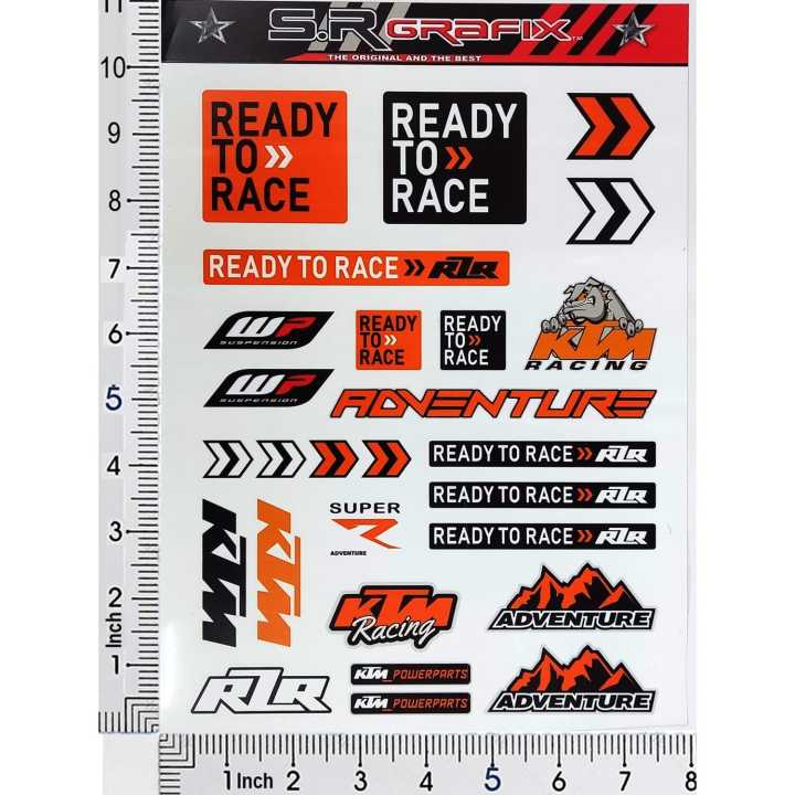 KTM And Mix (8 x 11 Inch) Good Quality, Imported Decal Stickers For ...