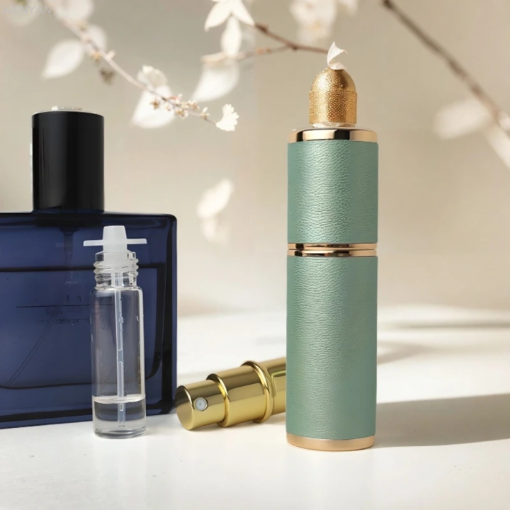 WENYAN 6ml Portable Refillable Perfume Atomizer High-end Leather Mini ...
