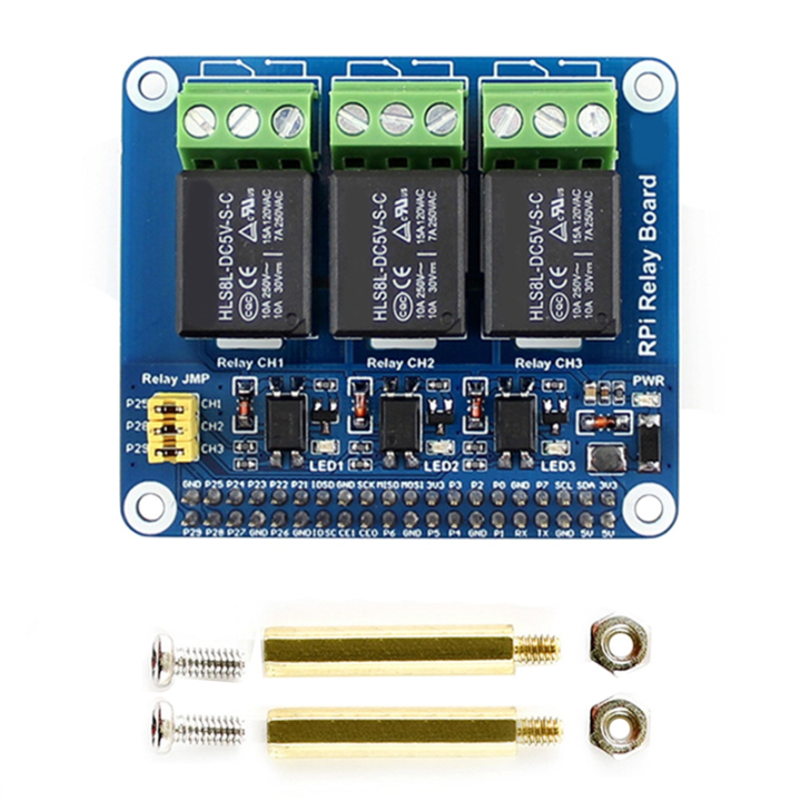 1 Piece 3 Channel Relay Extention Board Blue PCB with Optocoupler ...