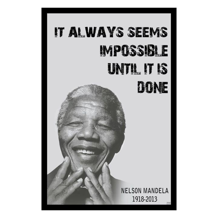 NEXO DECOR Self Adhesive Nelson Mandela Powerful Saying Wall Decor ...