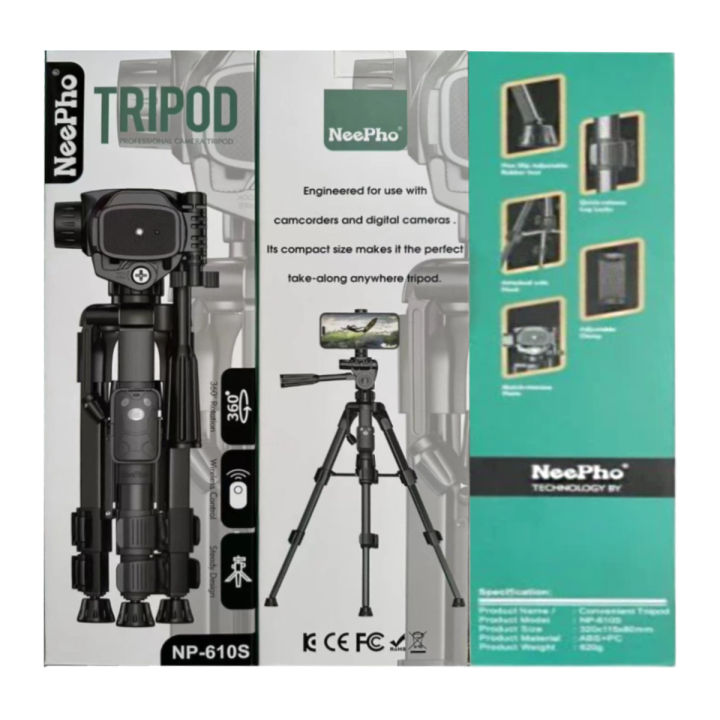 Tripod NP-610S Neepho Professional Camera& Mobile Tripod Stand with ...
