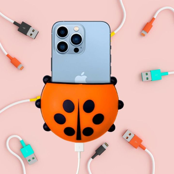 Ladybug Wall Mount Mobile Holder Wall Mount Phone Stand Compatible with ...
