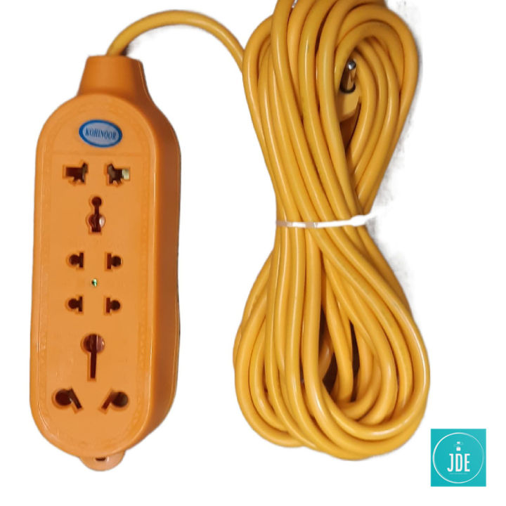 Extension Socket Multiplug Power Cord 4 port Yellow Orange 9M KN by JDE ...