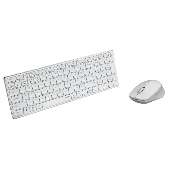 RAPOO 9350M Multi-mode Wireless Optical Mouse & Keyboard | White ...