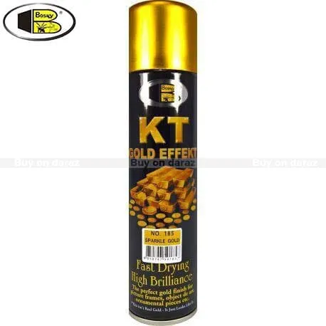Spray Paint Kt Gold Effect 185 400 ml for Metal, Plastic, Wood, Wall ...