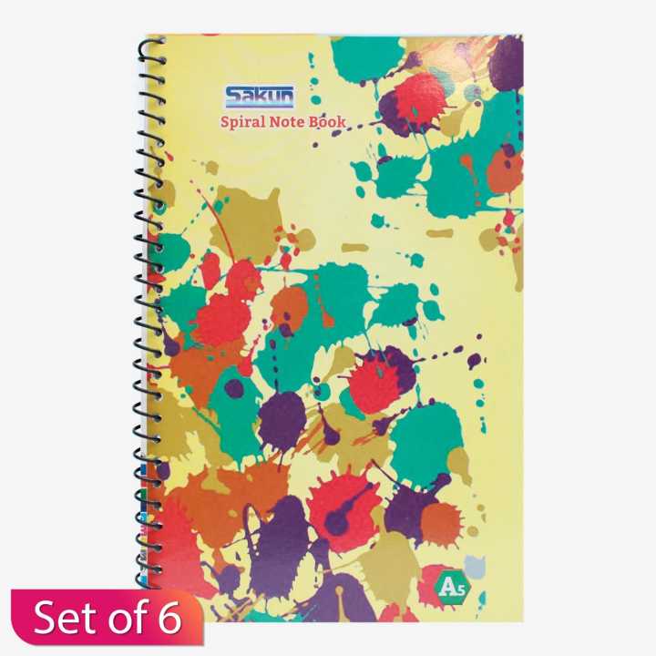 Sakun Spiral Notebook A5 Size (Set Of 6) | Daraz.com.np