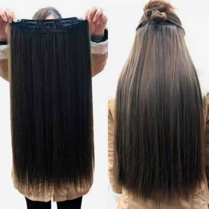 Long Straight Synthetic Hair Extension Piece | Daraz.com.np