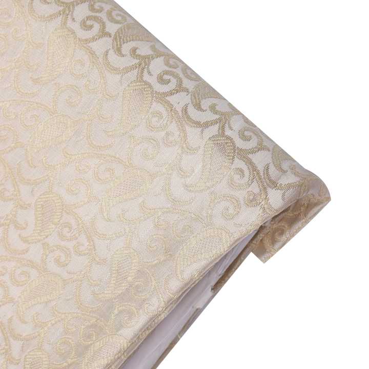 Cream Silk Floral Design Groom Daura Suruwal Cloth 2m For Men | Daraz ...