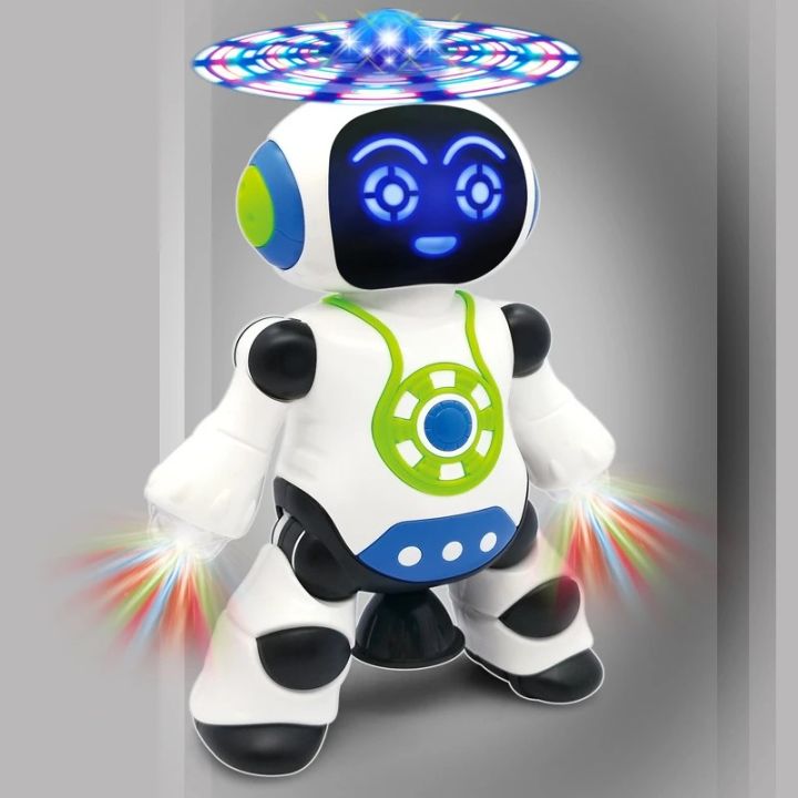Dancing Robot with Music, 3D Flashing Lights, Dancing Naughty Robot for Kids, Battery Operated ...