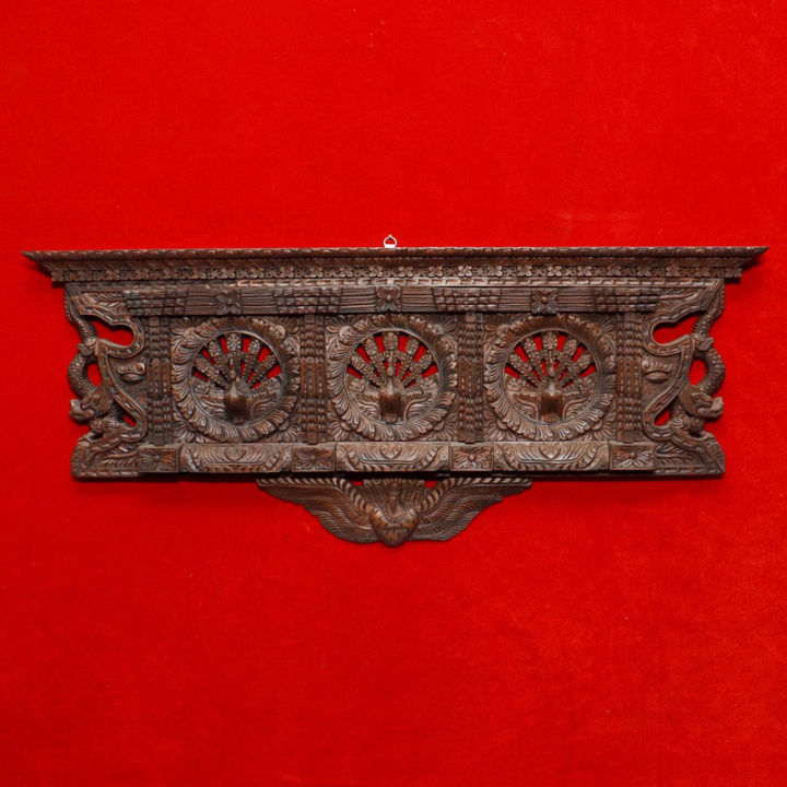 Dark Brown Traditional Newari Design Window & 3 Peacock Design Wall ...