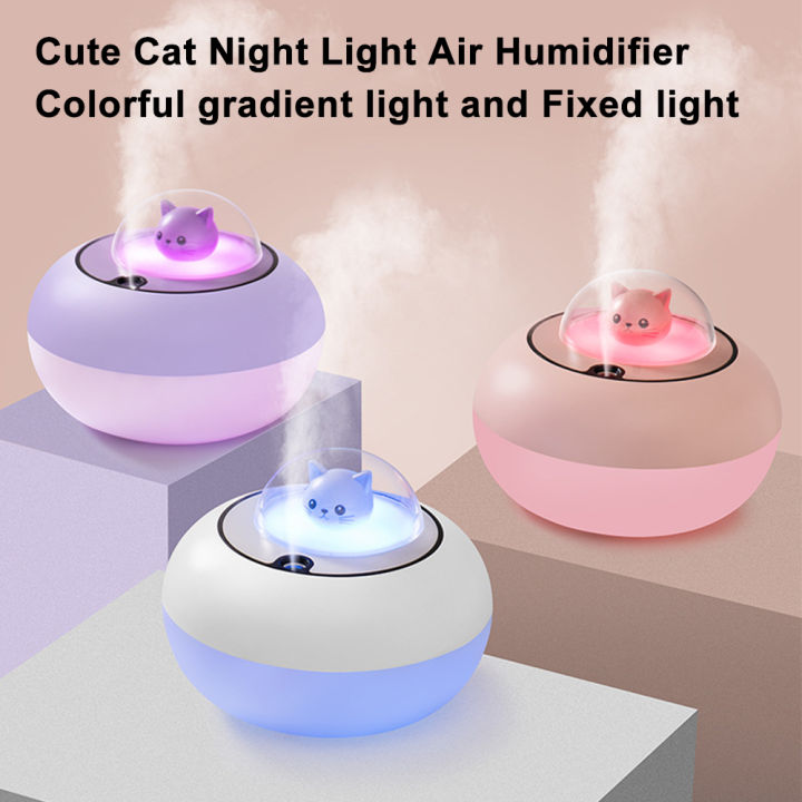 Cute Cat USB Spraying Air Humidifier 300Ml Mini Ultrasonic Aroma ...