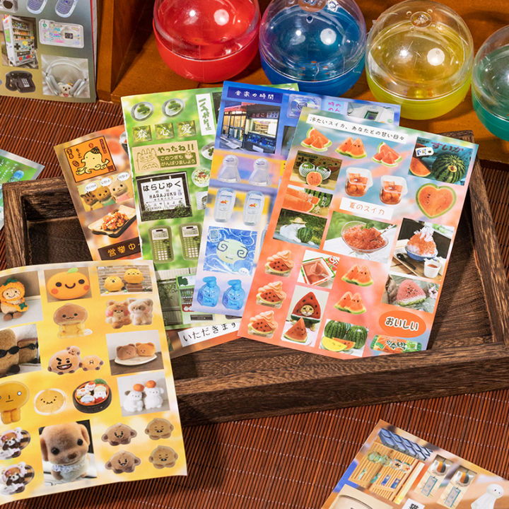 NEW Diary Sticker Film Cut Style Y2K20 Fashion Sticker Book Japan Wabi ...