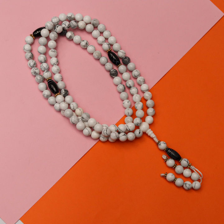 Howlite Stone Mani Mala (8mm) | Daraz.com.np