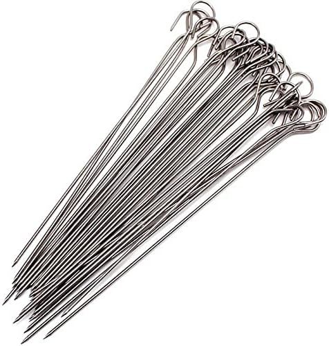 Stainless Steel Barbeque Tandoor Tikka Kebab Iron Sticks Rods (12 Inch ...