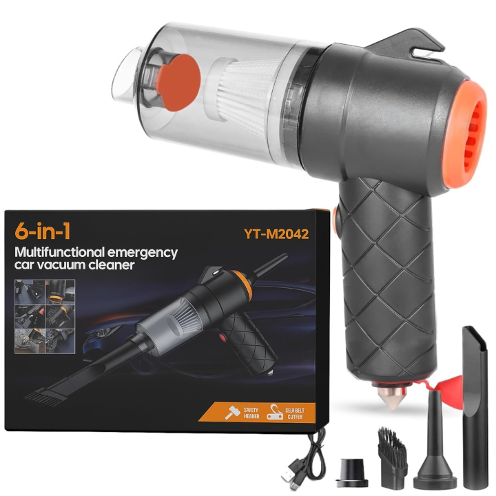 Portable 6 in 1 Mini Home And car Vacuum Cleaner Turbo Boost, Air ...