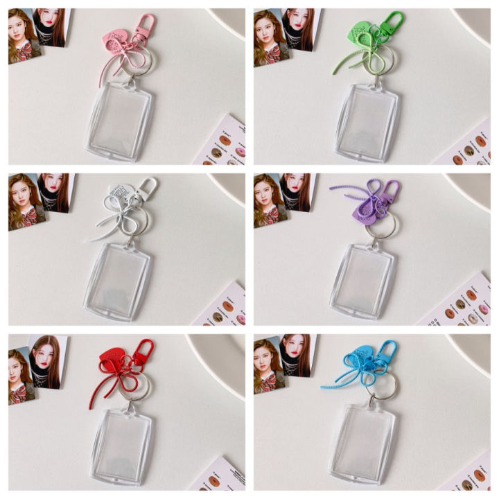 Sweet Acrylic Card Cover Mini Photocard Holder Hanging Decoration Idol ...