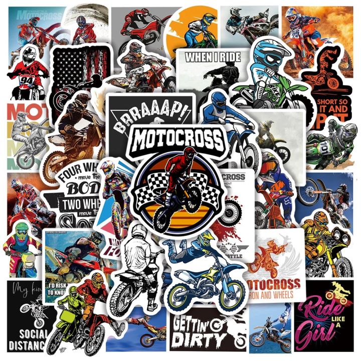 Artsy Home Motocross Dirt Bike Stickers - 25/50pcs | Daraz.com.np