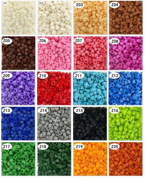 100pcs 8*8mm Pixel Art Puzzle Micro Dia Building Blocks DIY 3D Small ...
