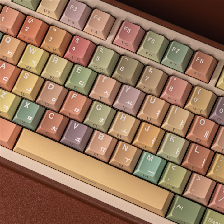 Double Print Dye-Sub PBT Keycaps Side Light Cherry Profile 131 Keys ISO ...