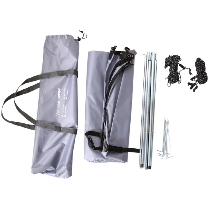 Portable Campin Shelter, 440X200cm Car Side Awning RV Sun Shade Sail ...