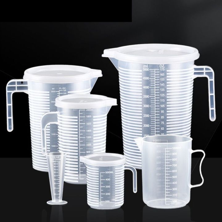 Liquid Container Clear Graduated Measuring Cup Plastic Scale Laboratory ...