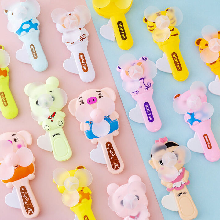Cartoon Mini Hand Pressure Fan Manual Cute Summer Cool Creative ...