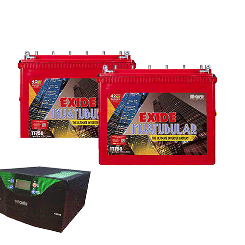 Exide Battery 200ah with 1500va Solar Hybrid Inverter | Daraz.com.np