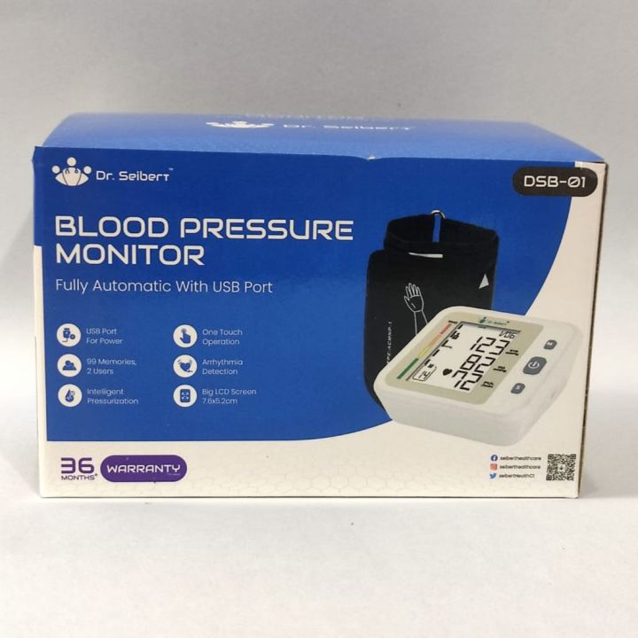 3 Year Warranty Dr. Seibert Electronic Digital Automatic Blood Pressure Monitor Machine BP ...