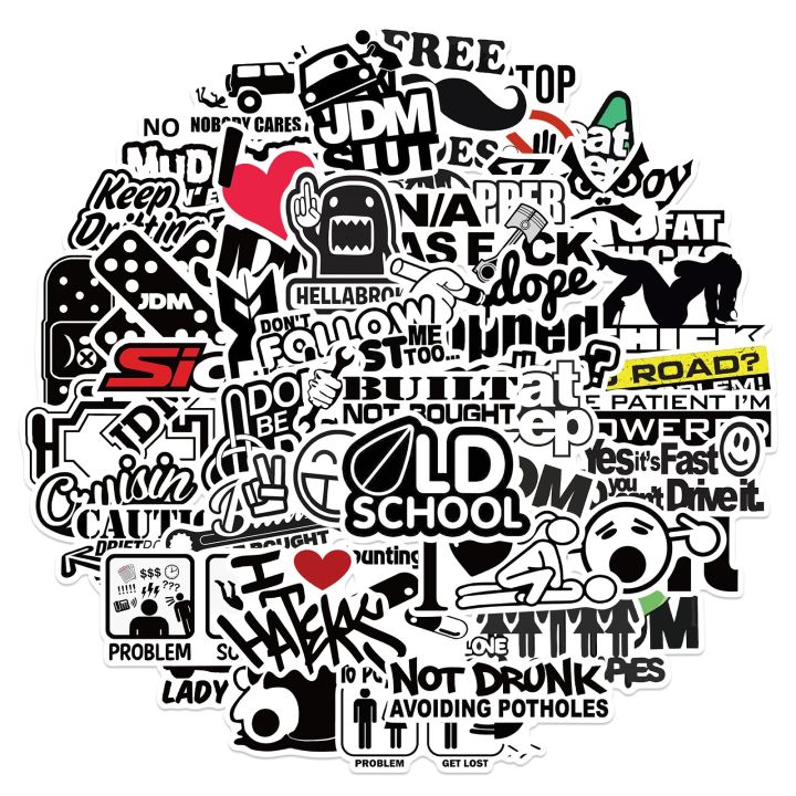 Artsy Home 25/50 pcs Funny JDM Stickers for Laptops and Skateboards ...